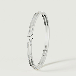 Alif Pave 18k White Gold Diamond Bangle