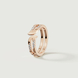 Alif Pave 18k Rose Gold Diamond Ring
