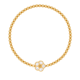 Farfasha Petali Del Mare Flower Bead Bracelet Yellow Gold