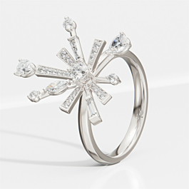 Fireworks Sparkles 18k White Gold Diamond Ring