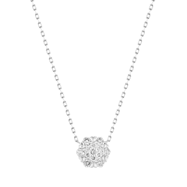 H2H Necklace in 18K White Gold Studded with Diamonds